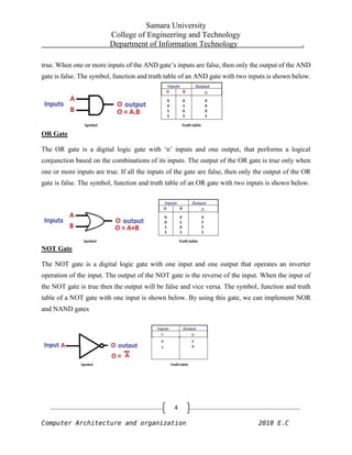 Know about basic logic gates with truth tables | PDF | Operating ...