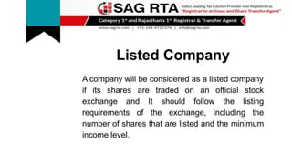 Understand About Difference Between Listed and Unlisted Company | PDF