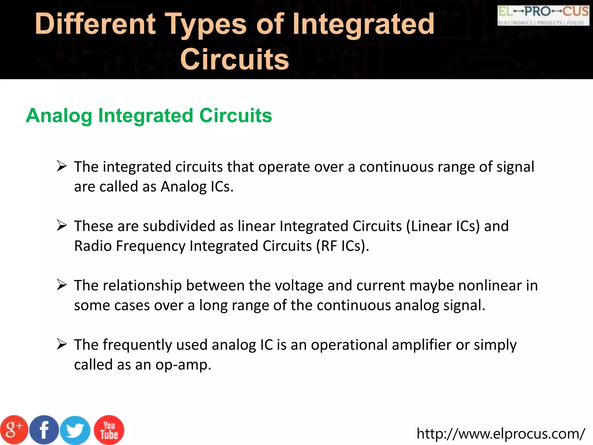 Know About Different Types of Integrated Circuits | PPTX