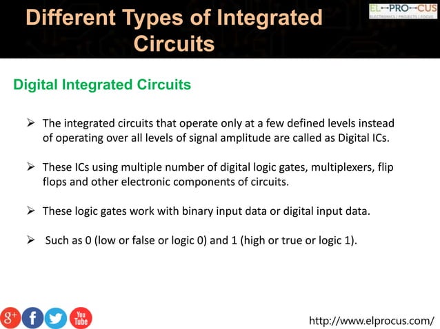 Know About Different Types of Integrated Circuits | PPTX | Consumer ...