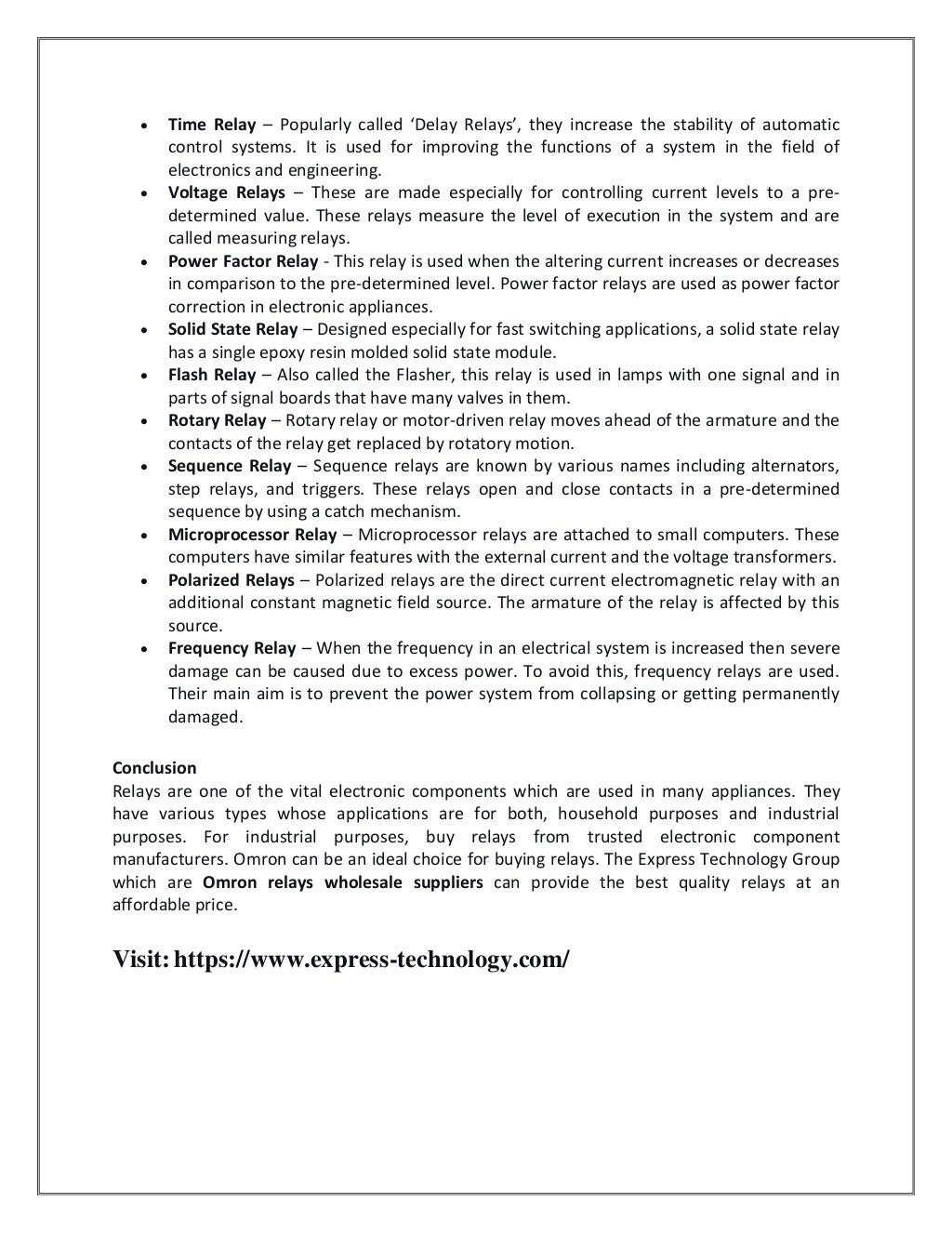 Know About Different Types of Relays and Their Application.pdf