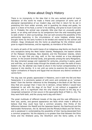 Know about dog’s history | PDF