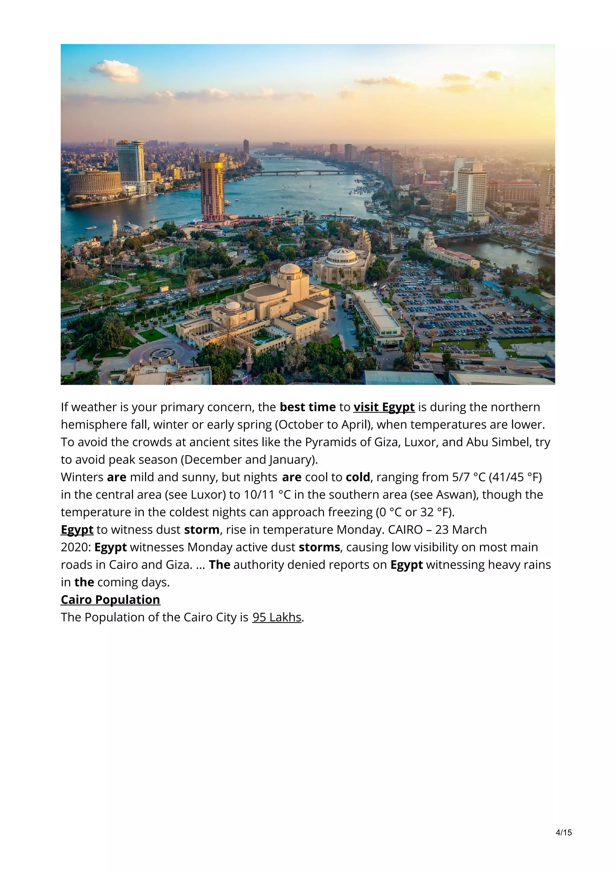 Know about egypt cairo | PDF