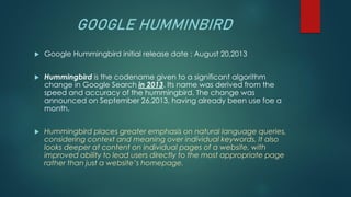 Know about Google Algorithms | PPT