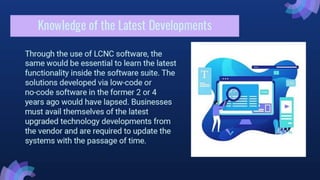 Top 10 Things you need to know about LCNC software | PDF