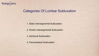Know About Lumbar Subluxation | PPT