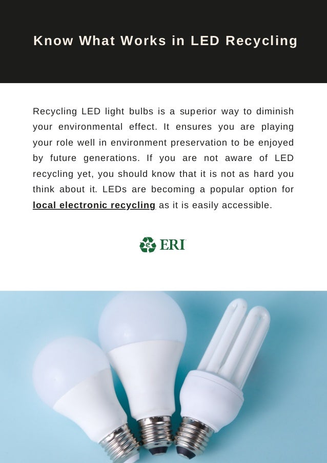 Know About Recycling LEDs! | PDF