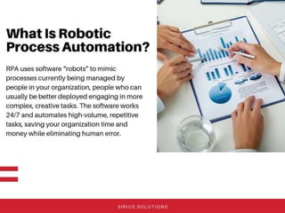 Know About Robotic Process Automation | Sirius Solutions | PPT