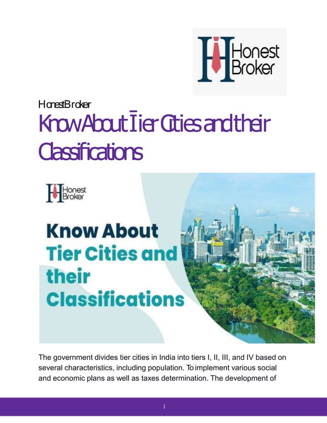 Know About Tier Cities and their Classifications.pptx | Economy ...