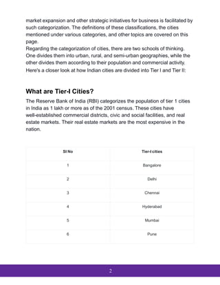 Know About Tier Cities and their Classifications.pptx | Economy ...