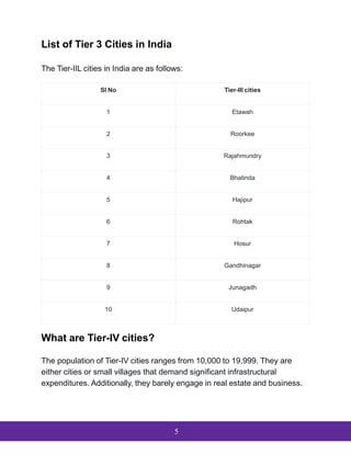 Know About Tier Cities and their Classifications.pptx