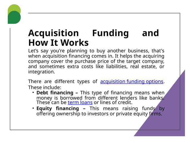 Know About Acquisition funding better.pptx