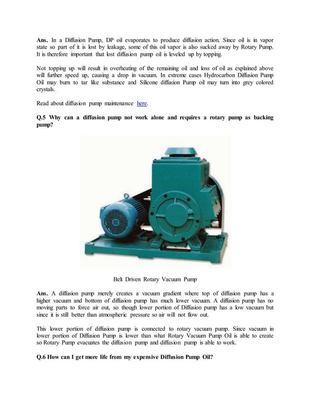 Know all about diffusion pump part 1 | DOCX
