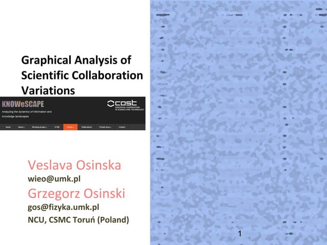 Graphical Analysis of Scientific Collaboration Variations Interactions | PPT