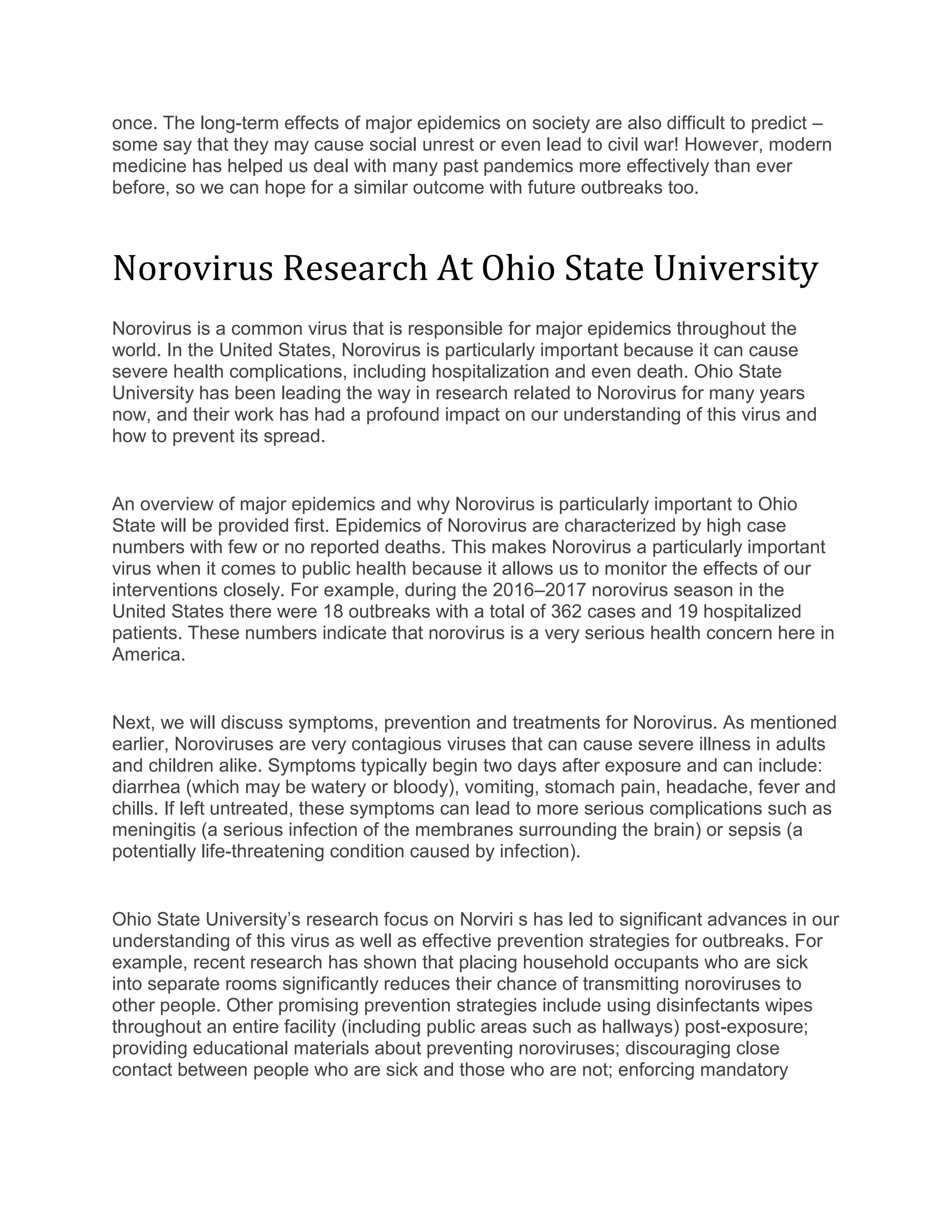 Know Everything About Major Epidemics And Norovirus Ohio State Research.pdf
