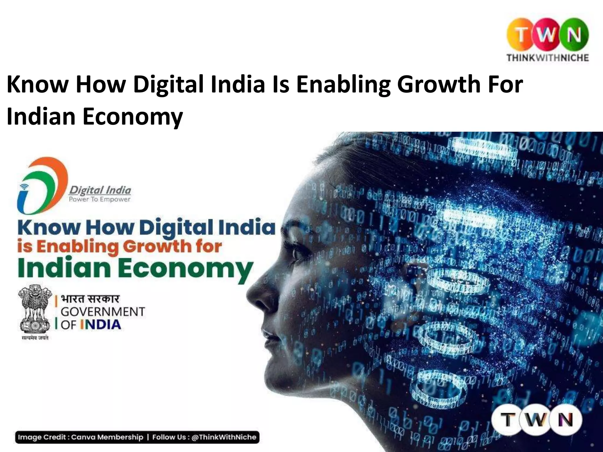 Know How Digital India Is Enabling Growth For Indian Economy | PPTX