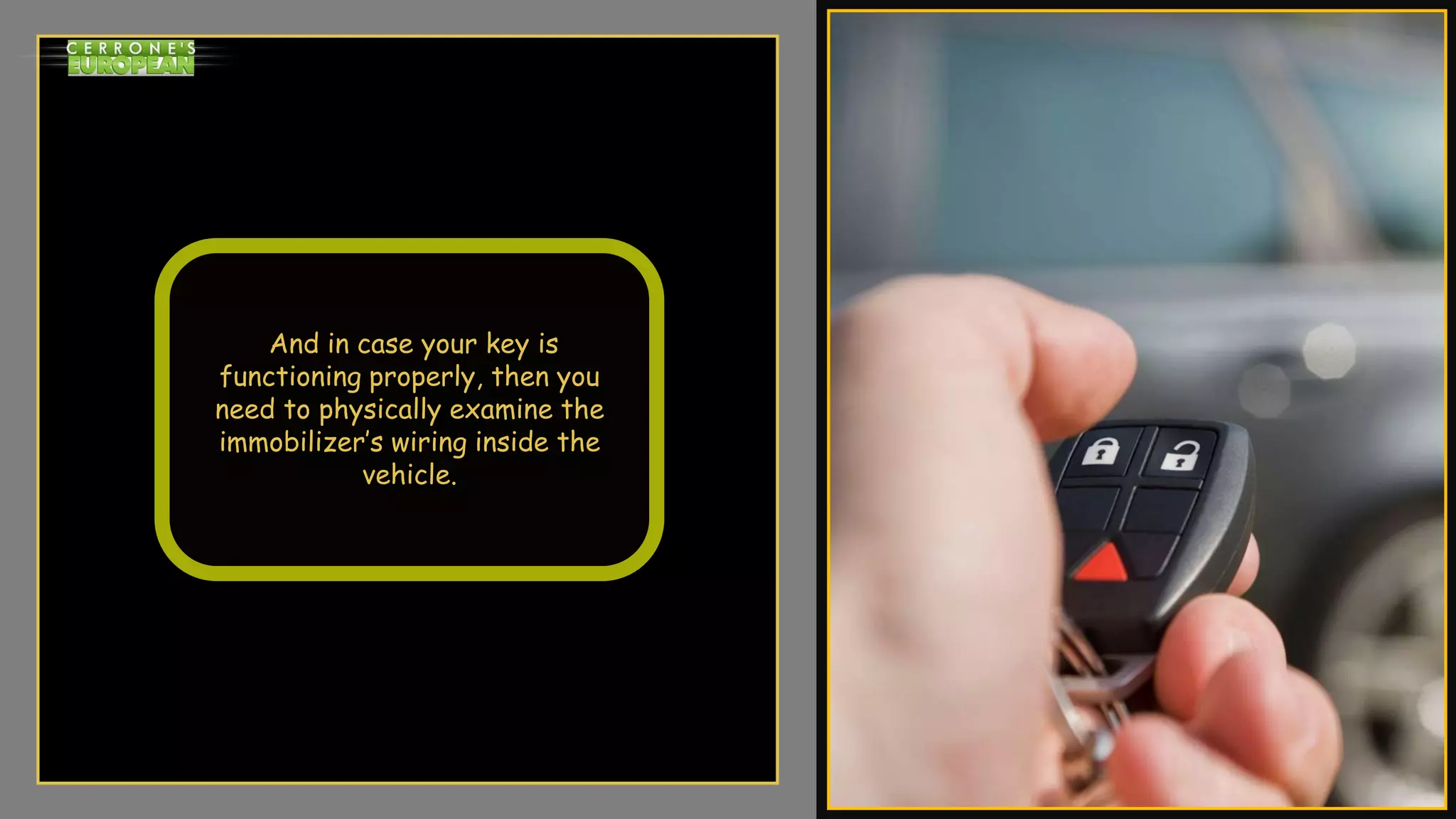 Know How to Detect a Bad Car Immobilizer | PPT