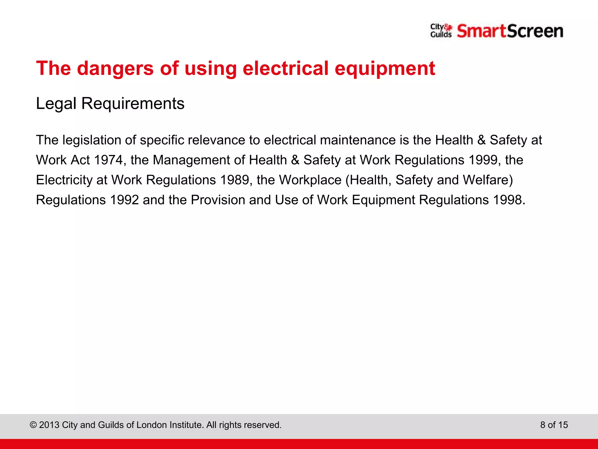 Know how to work with electrical equipment in the workplace 4 | PDF