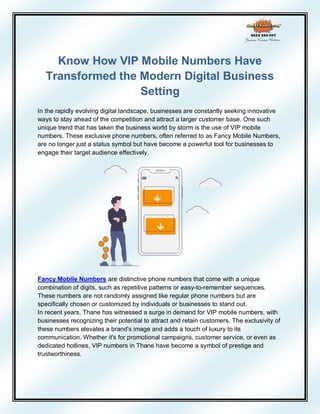 Fancy Mobile Numbers | PDF | Business | Business and Finance