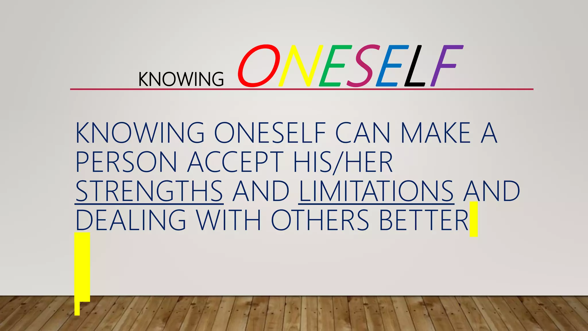 The Importance Of Knowing Oneself – MIQG