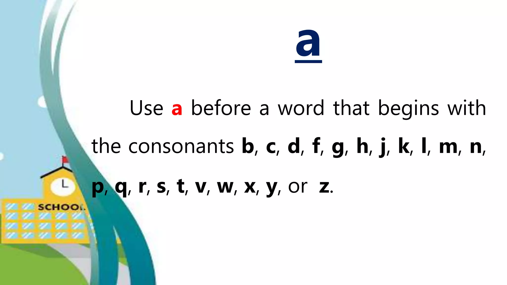 Knowing about a and an | PPTX