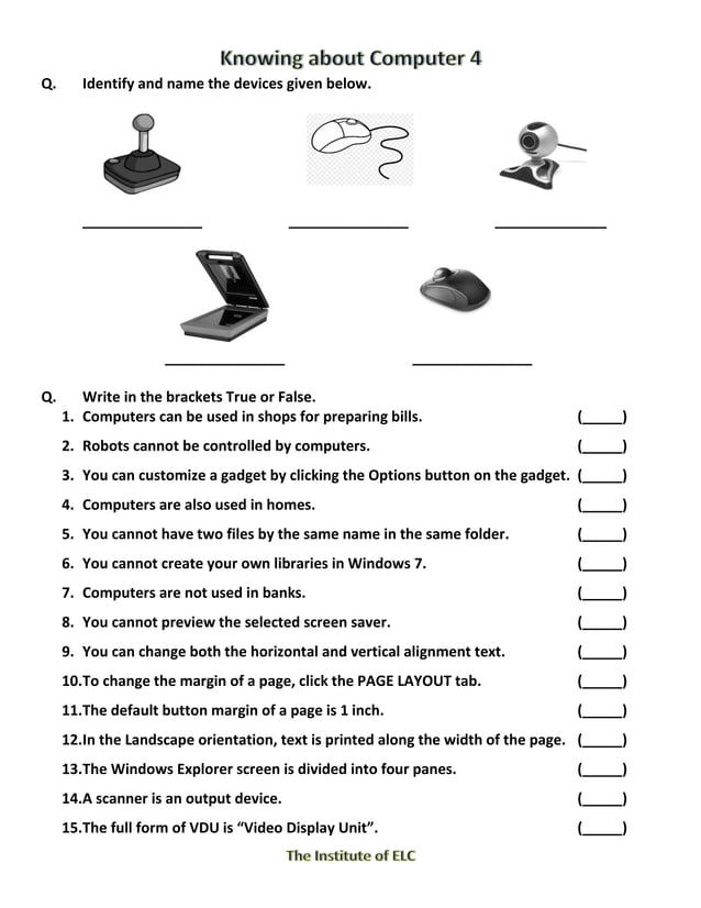 Knowing about Computer 4 | PDF