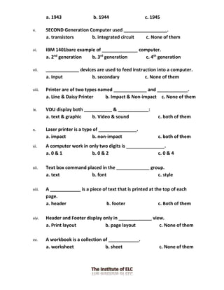 Knowing about Computer 5 | PDF