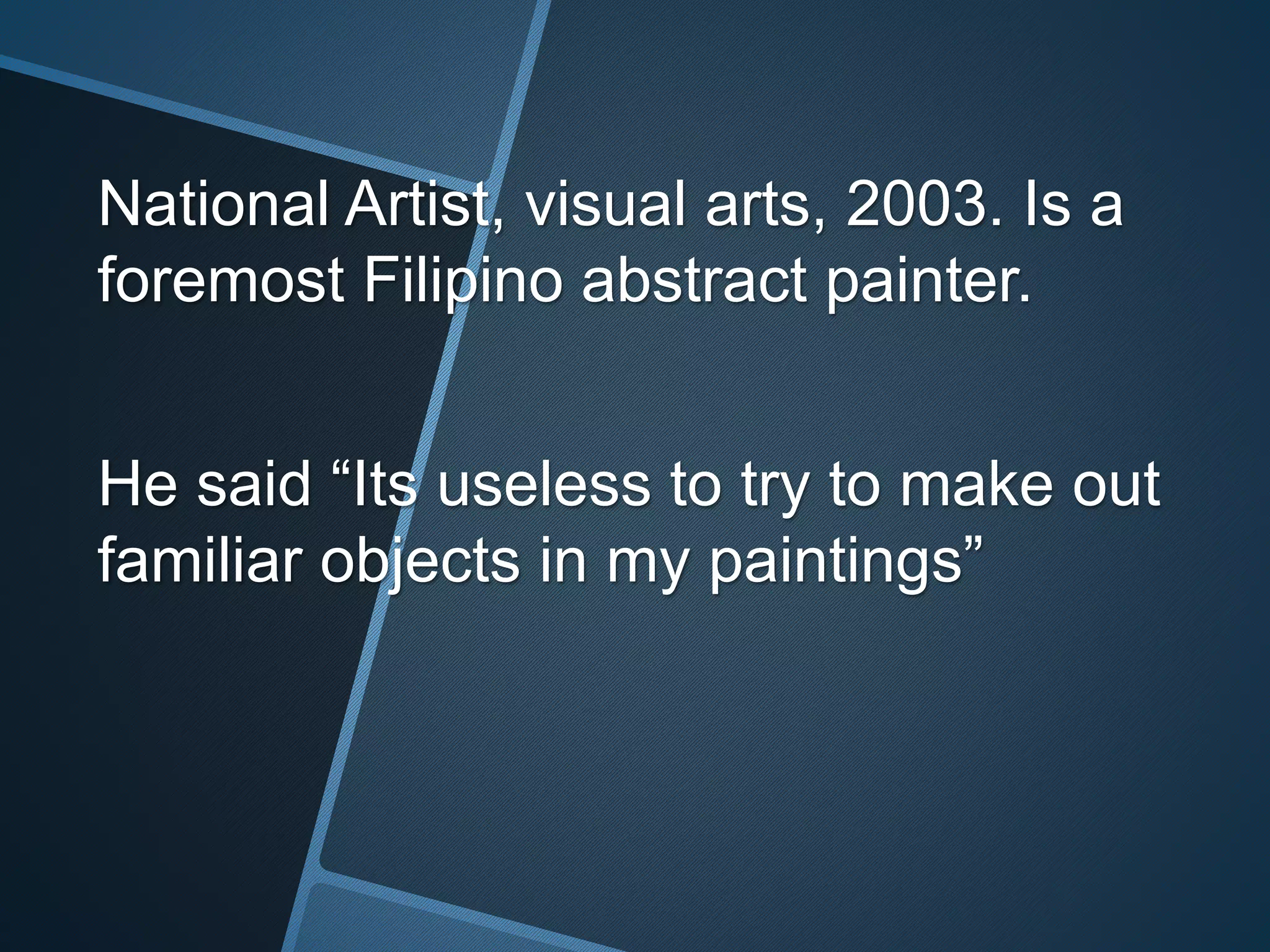 Knowing Filipino Modern Artists and their works | PPTX