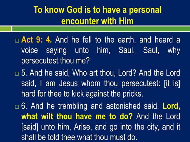 KNOWING GOD PERSONALLY.pptx | Christianity | Religion & Spirituality