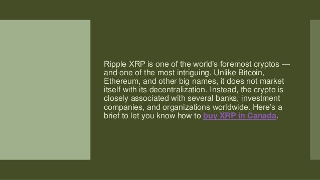 Knowing How To Buy XRP In Canada! | PPTX | Stocks and Bonds | Personal Investing