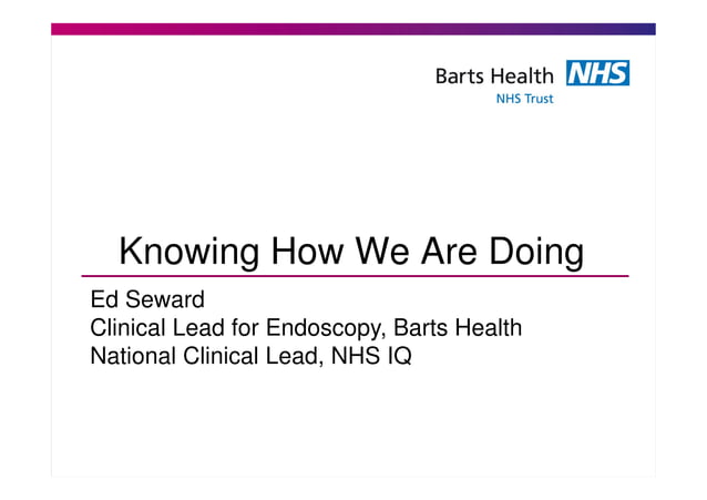 Knowing how we are doing - Ed Seward | PDF | Medical Health