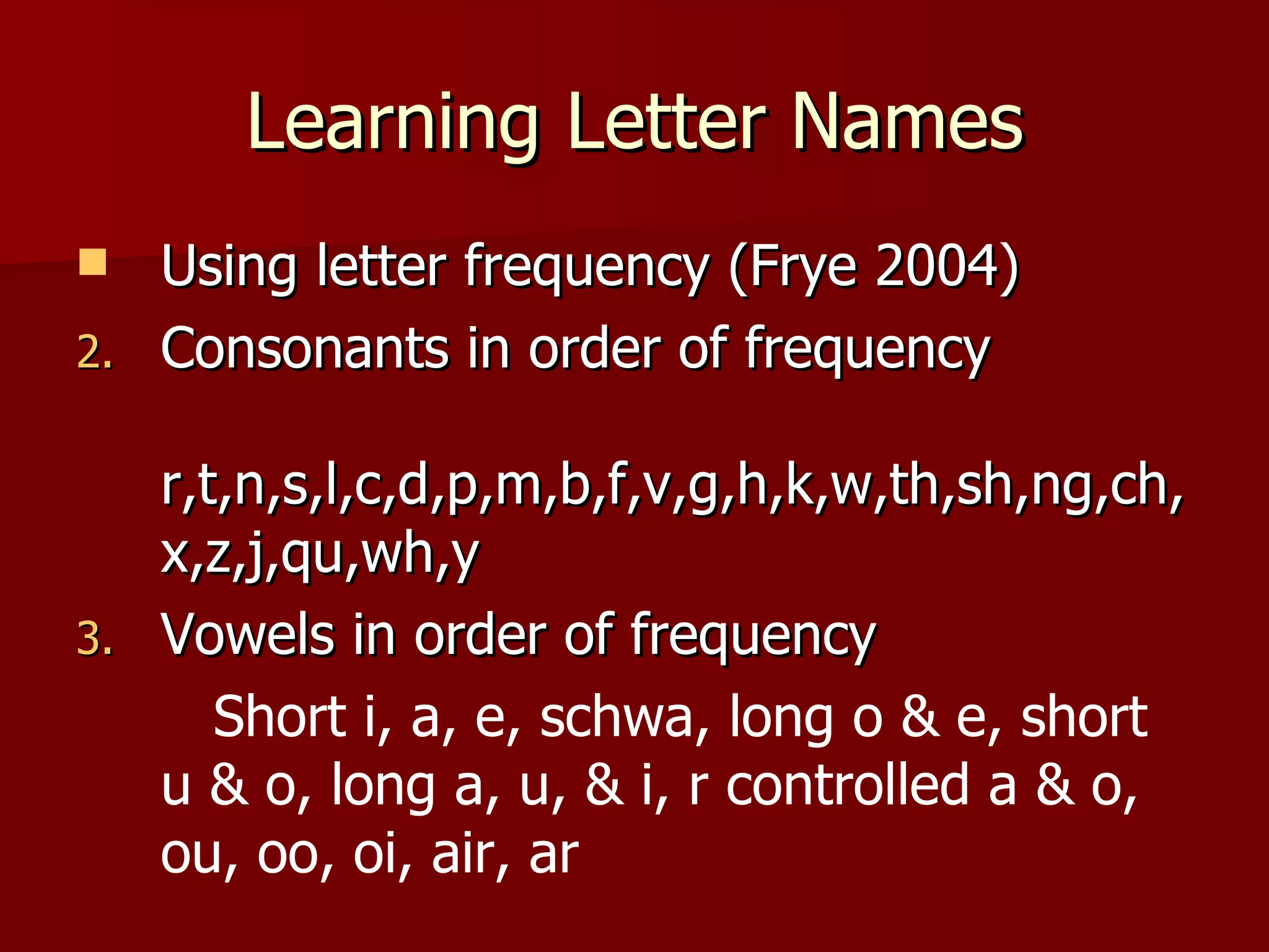 Knowing letter names | PPT
