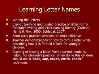 Knowing letter names | PPT