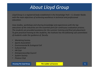 Knowing Lloyd Group | PPT