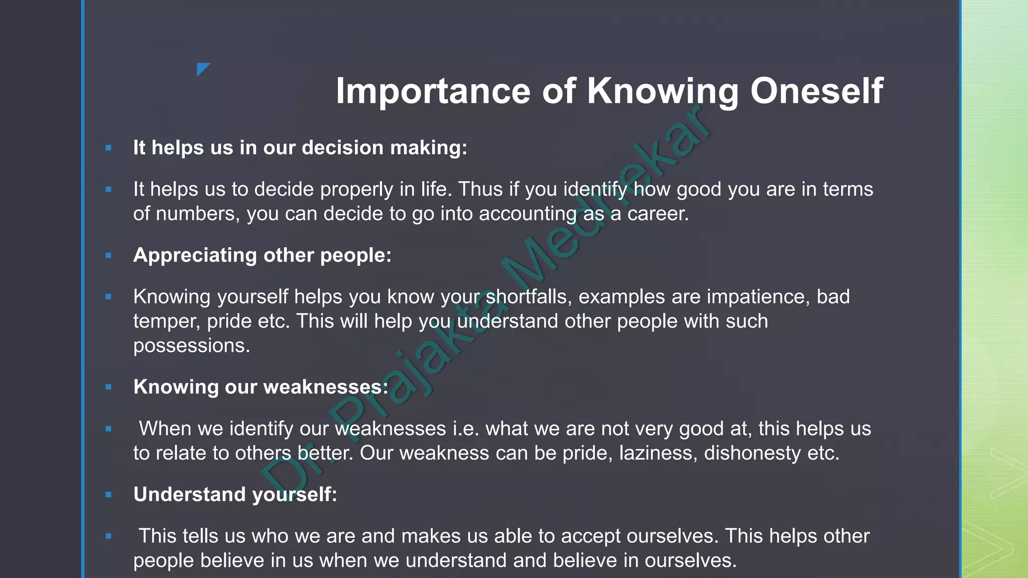 Knowing of oneself | PPTX