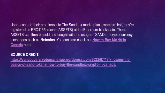 Knowing The Basics of SAND tokens – How to Buy the Sandbox Crypto in ...
