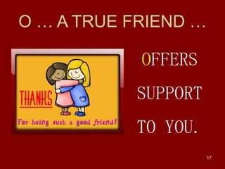 Knowing the Qualities of True Friends | PPT