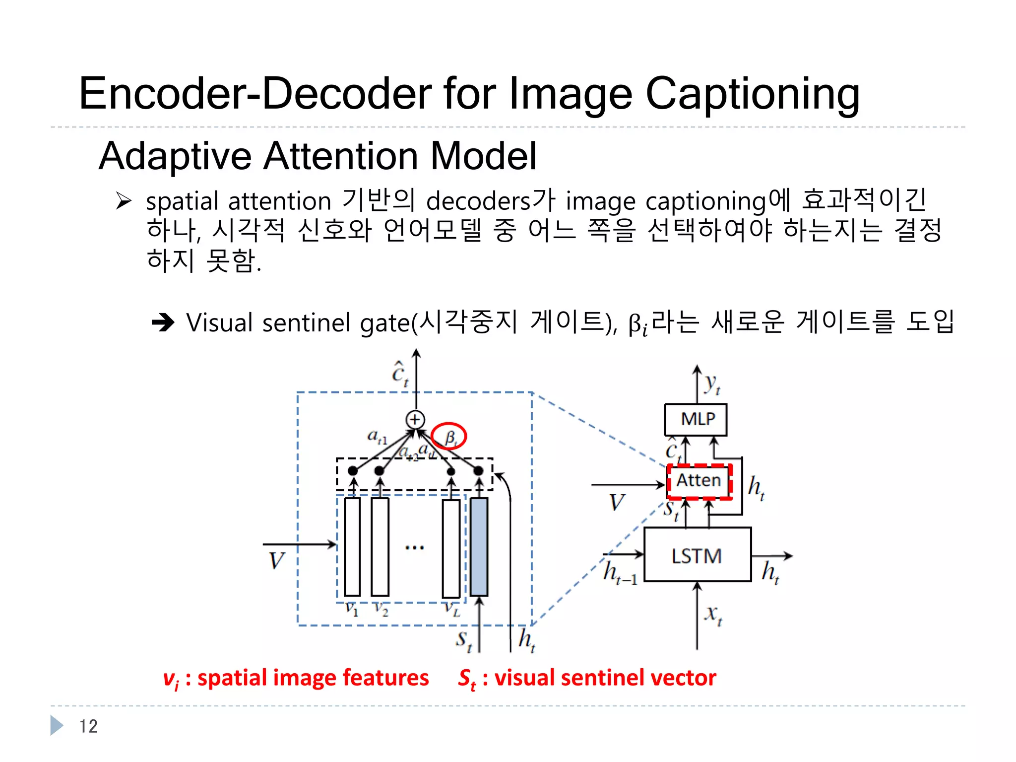 Knowing when to look : Adaptive Attention via A Visual Sentinel for ...