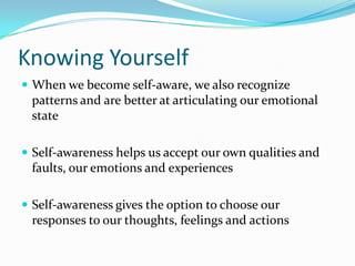 Knowing Yourself | PPTX