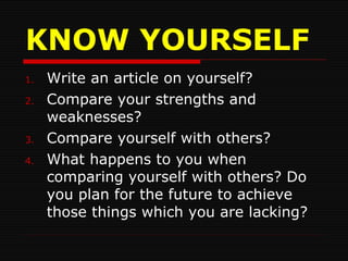 Knowing yourself presentation | PPT