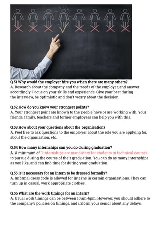 Know it all 101 questions about internships | PDF