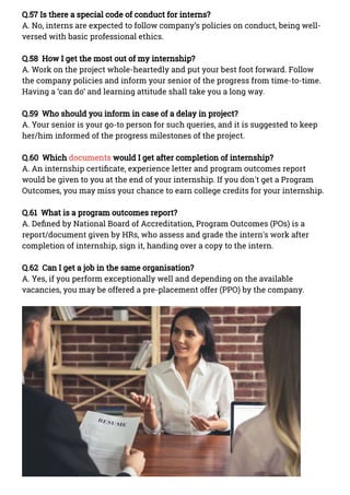 Know it all 101 questions about internships | PDF