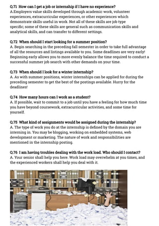 Know it all 101 questions about internships | PDF