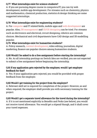 Know it all 101 questions about internships | PDF