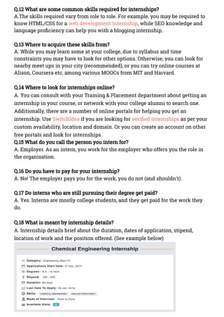 Know it all 101 questions about internships | PDF | Resume Writing and ...