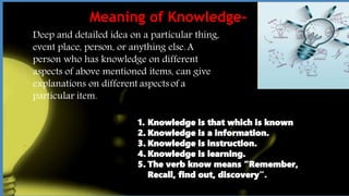 concept of Knowledge | PPTX