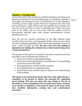 Sports betting - A Knowledge Paper | PDF
