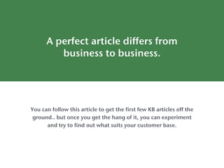 Guide to writing a perfect knowledge base article | PDF | Internet for ...