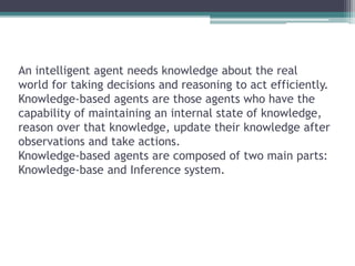 Knowledge based agent | PPTX