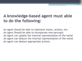 Knowledge based agent | PPTX
